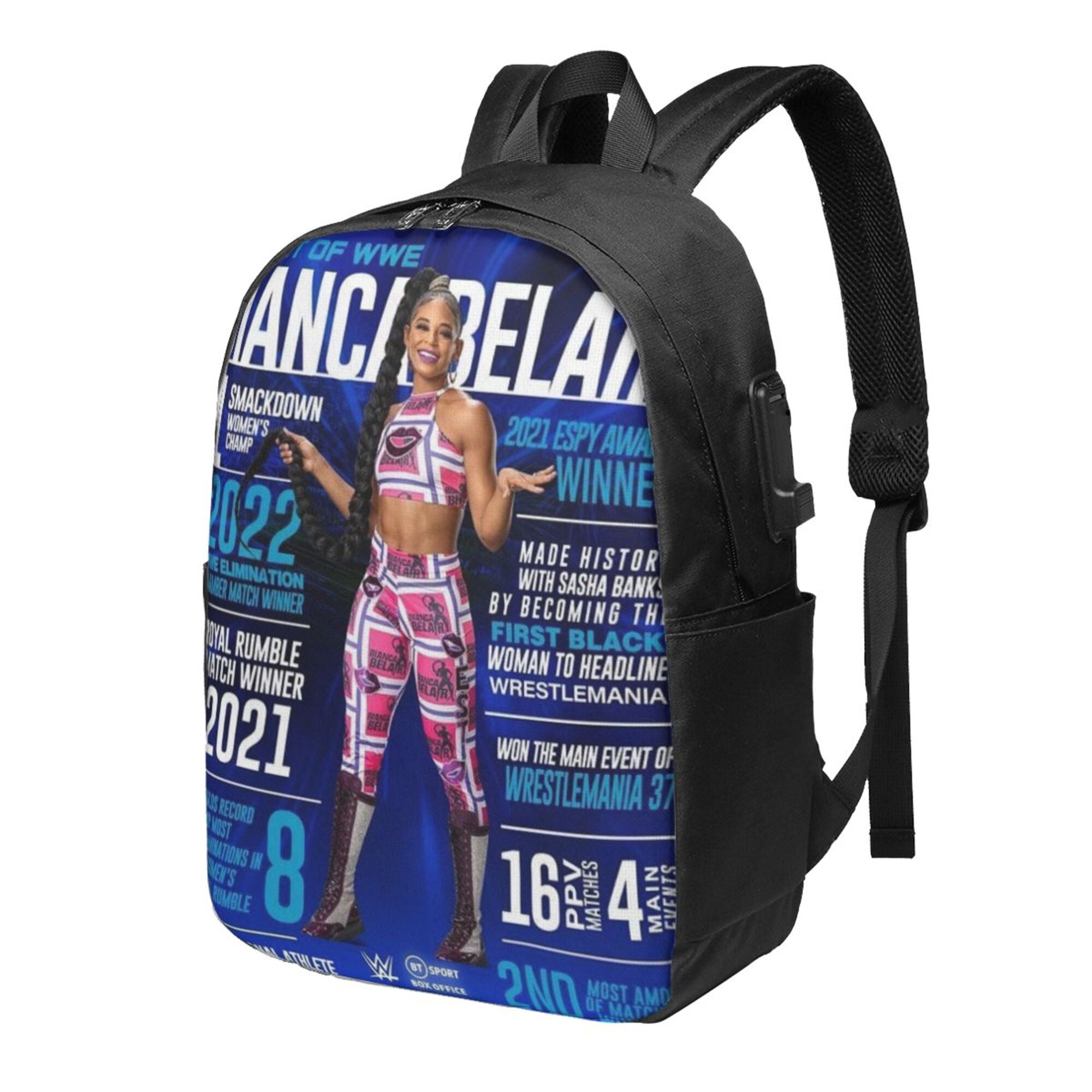 Bianca Belair Laptop Backpack, Daypack Backpack For Work College, Extra ...
