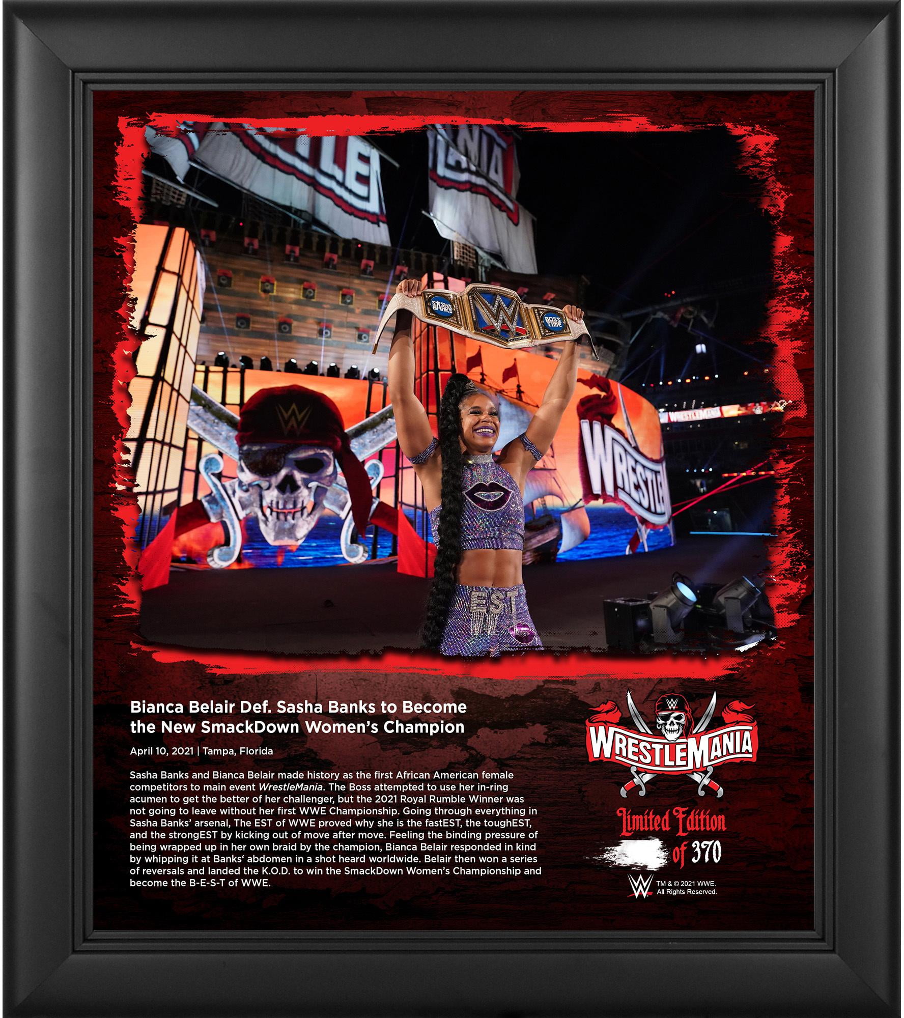 Bianca Belair WWE Framed 15" x 17" WrestleMania 37 Collage - Limited ...