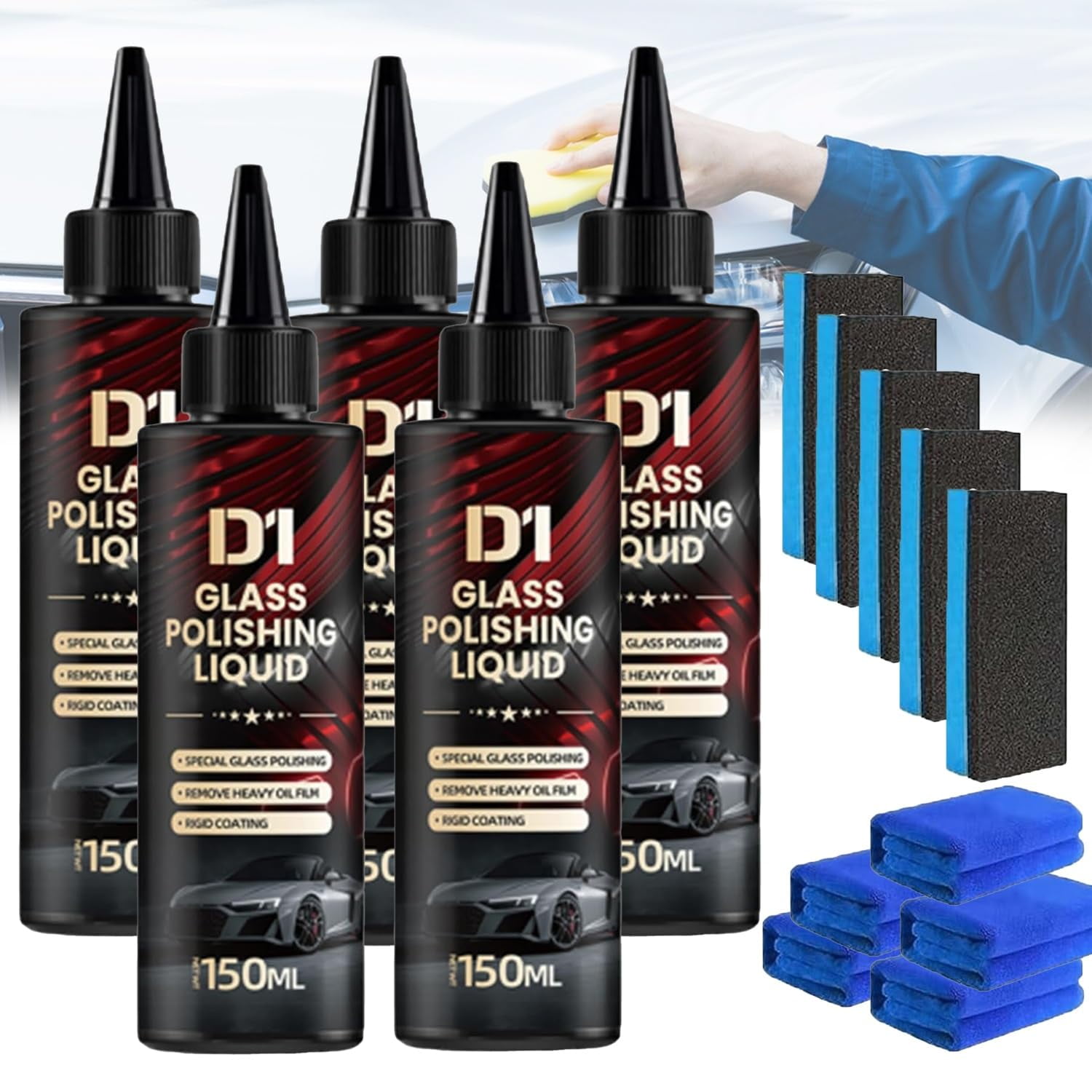 Bianca D1 Glass Polishing Liquid, Car Glass Oil Film Remover & Auto ...