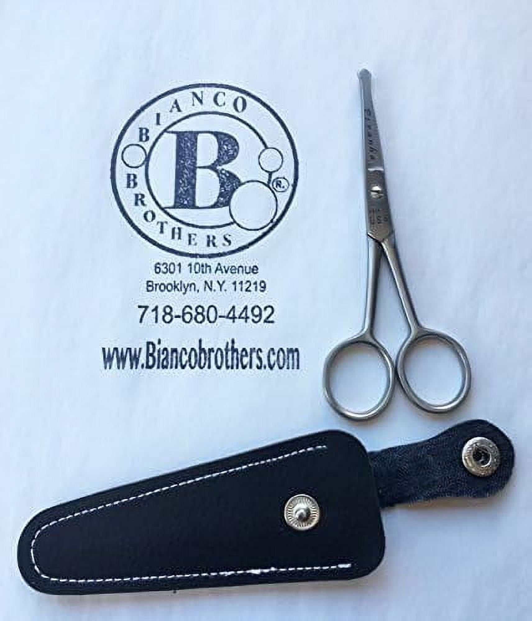 Bianco Brothers Instruments Surgical Grade Stainless Steel Nose Hair Shear with Real Leather ...