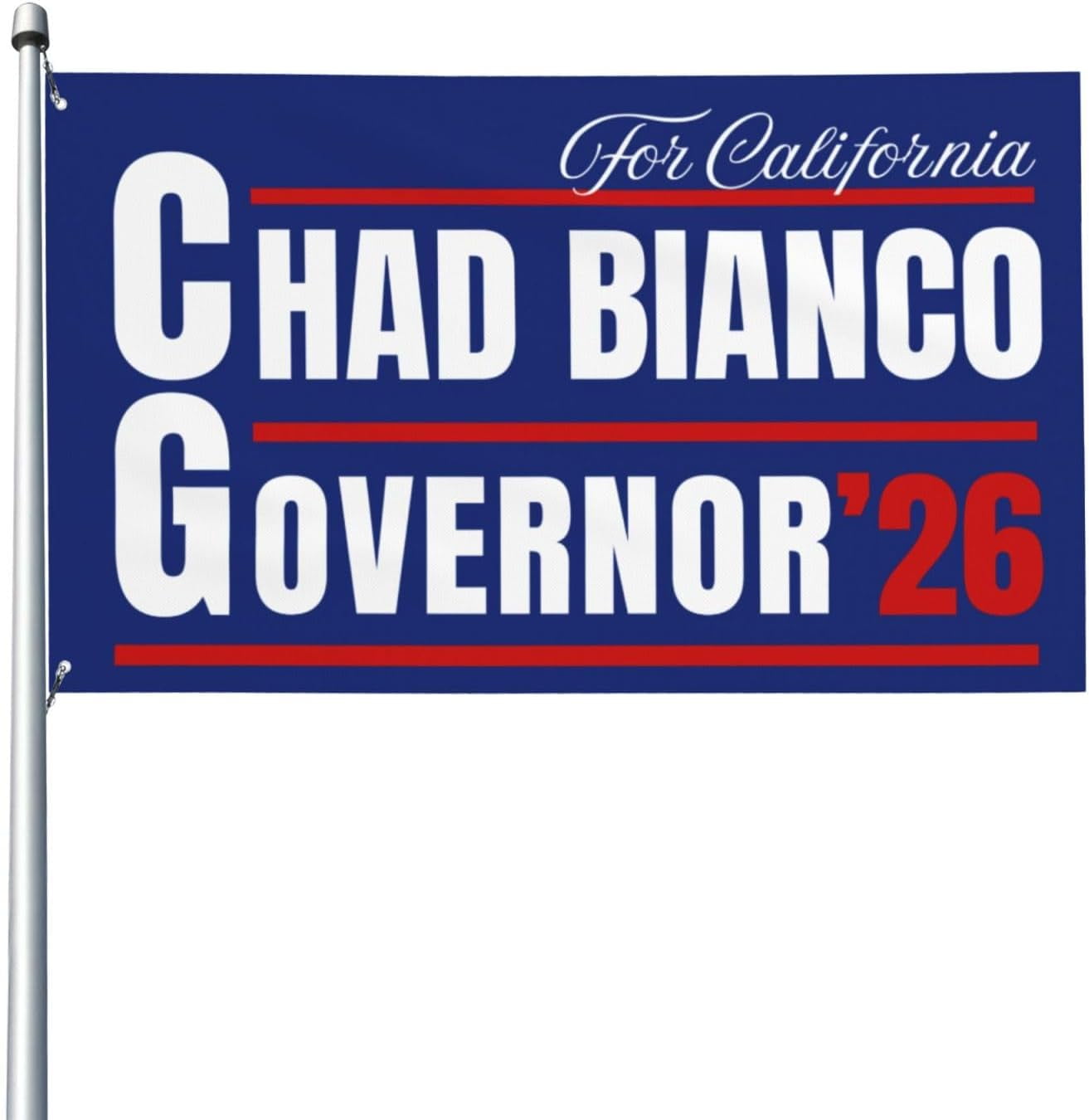 Bianco For Governor flags California Chad-Bianco 2026 Garden Banner Outdoor 3x5 Ft Flag ...