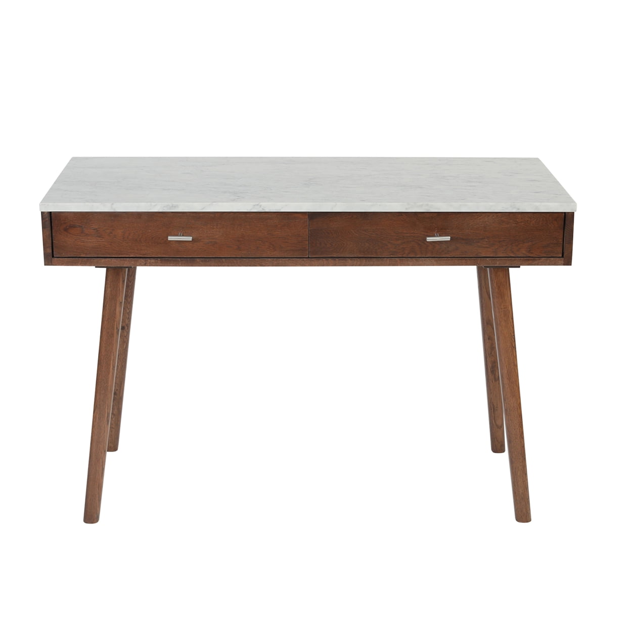 Bianco Viola 44" Rectangular Italian Carrara White Marble Writing Desk ...