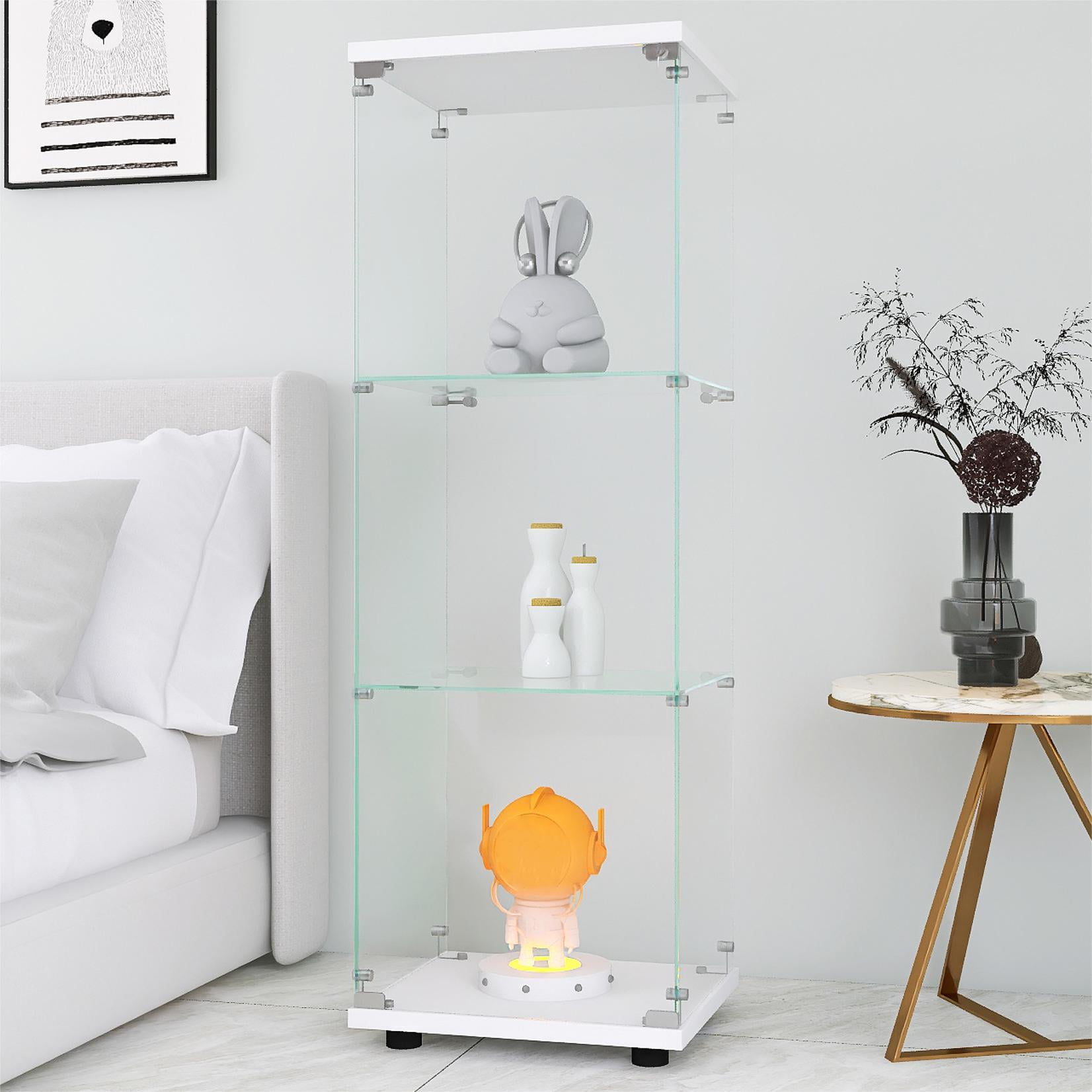 Bianlte 3-Shelf Glass Display Cabinet,Curio Cabinets Collection Display ...