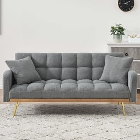 Yaheetech 56.6'' W Tiny Cute Indoor Modern Upholstered Loveseat Sofa ...