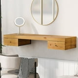 Bianlte Wall-mounted Vanity Desk, Floating Vanity Shelf with Drawers ...