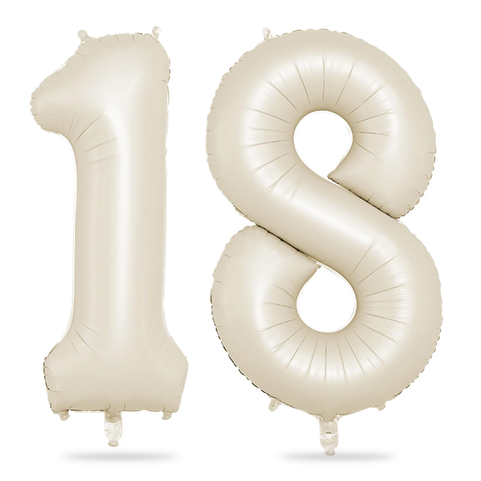 Biapian 40 Inch Cream Number 18 KKS1 Balloon, 18th Balloons, Big ...