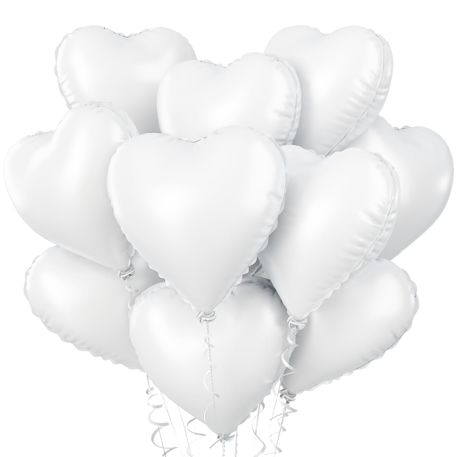 Biapian White Balloons RRF12 Helium, 10PCS White Shape Balloons ...