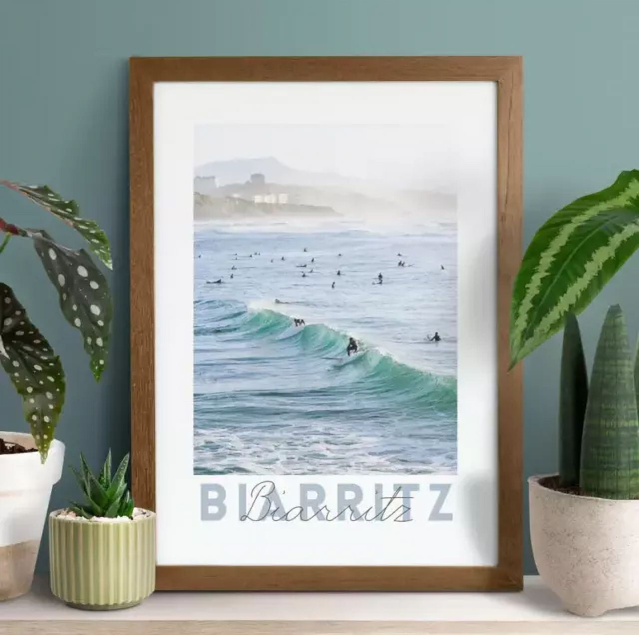 Biarritz Poster, Printable Wall Art, Surf Poster, , France NO FRAMED ...