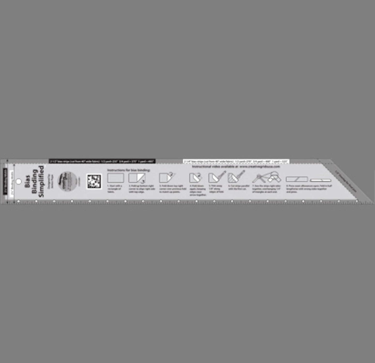 Creative Grids Bias Binding Simplified Quilt Ruler (CGRABB1) - Walmart ...