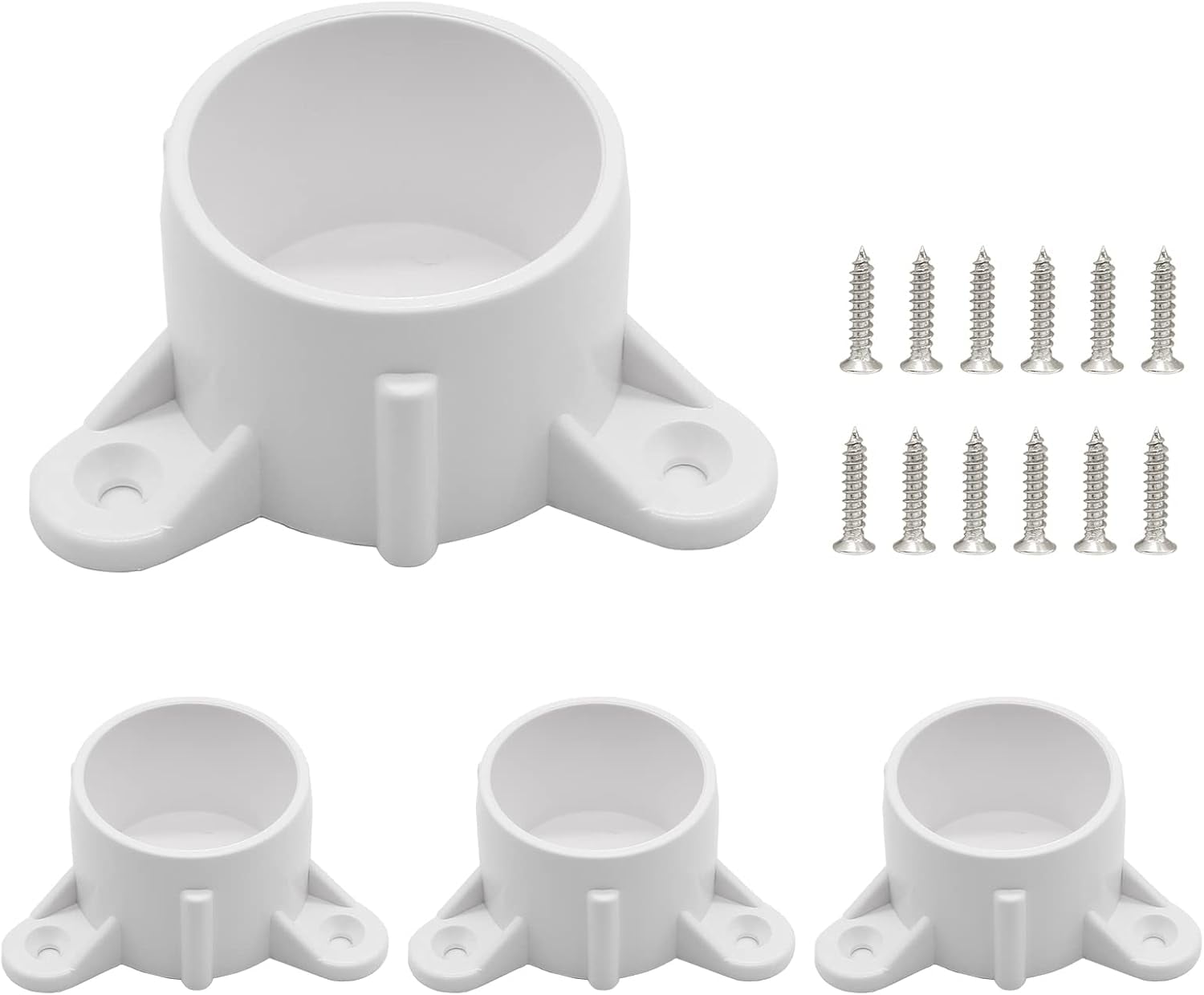 Biaungdo 1 Inch PVC Table Leg Cap Fittings Furniture Grade Rod Holder ...