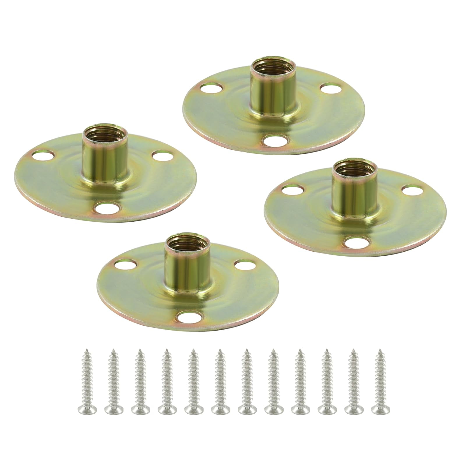 Biaungdo Furniture Leg Mounting Plates, 4 Sets 5/16 Plates with Hanger ...
