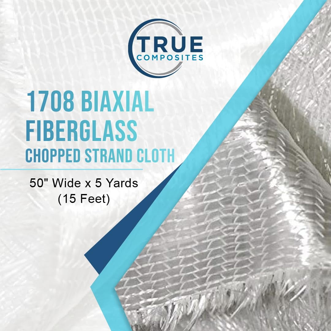 Biaxial Fiberglass Chopped Strand Cloth 1708 x 50” Wide, 5 Yards ...