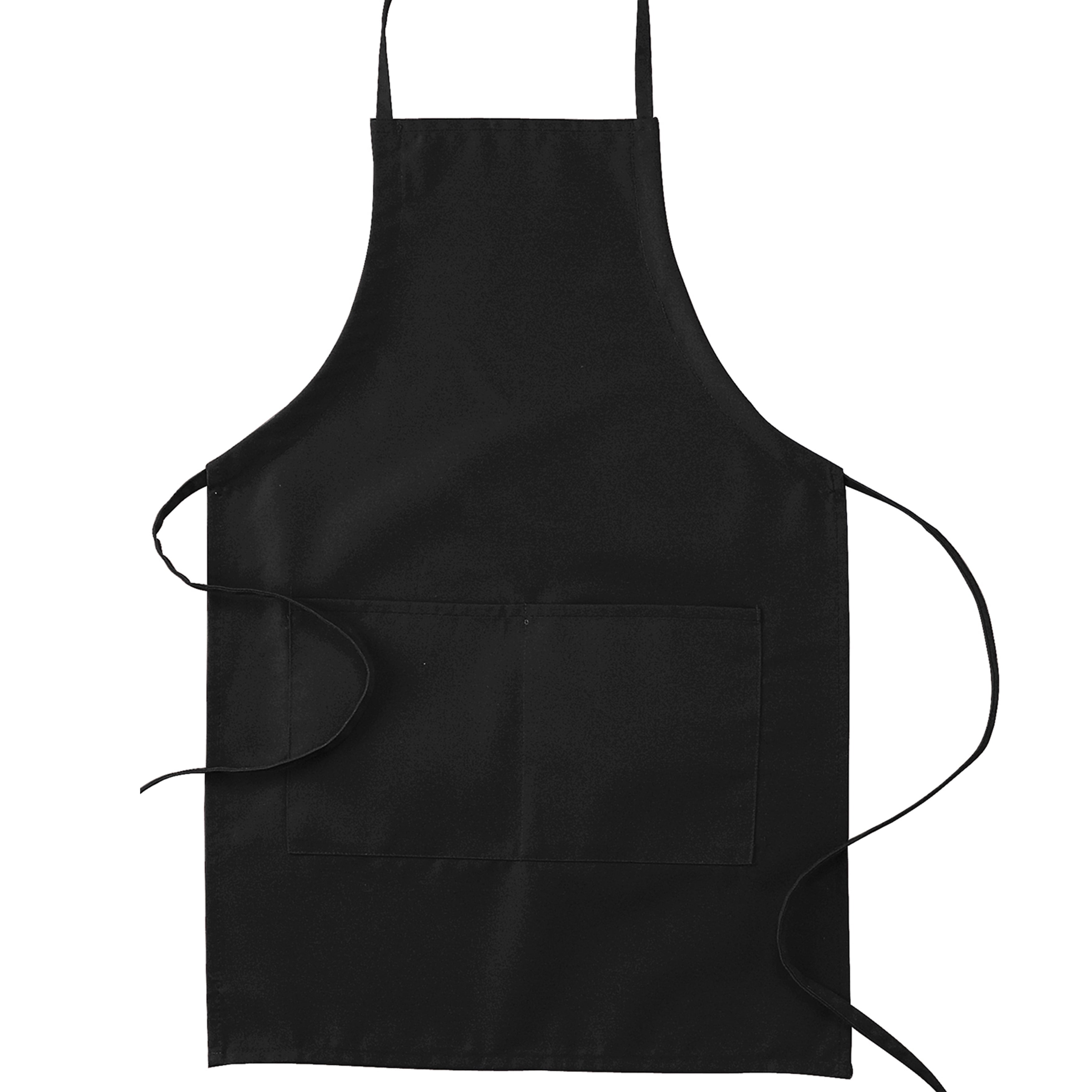Bib Apron Unisex Black Apron Bulk with Roomy Pockets Machine Washable ...
