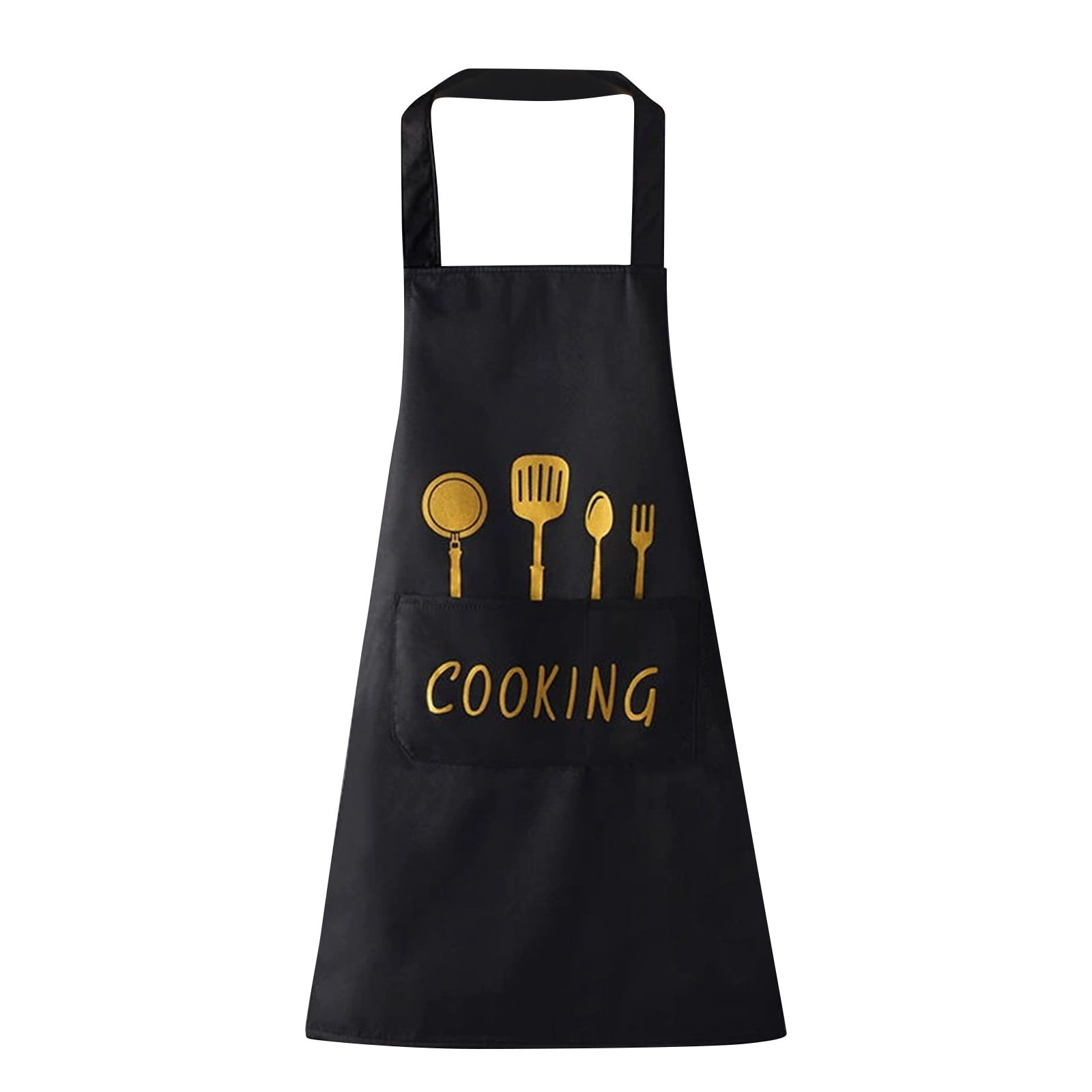Bib Apron Unisex Kitchen Cooking Aprons Non-Adjustable Machine Washable ...