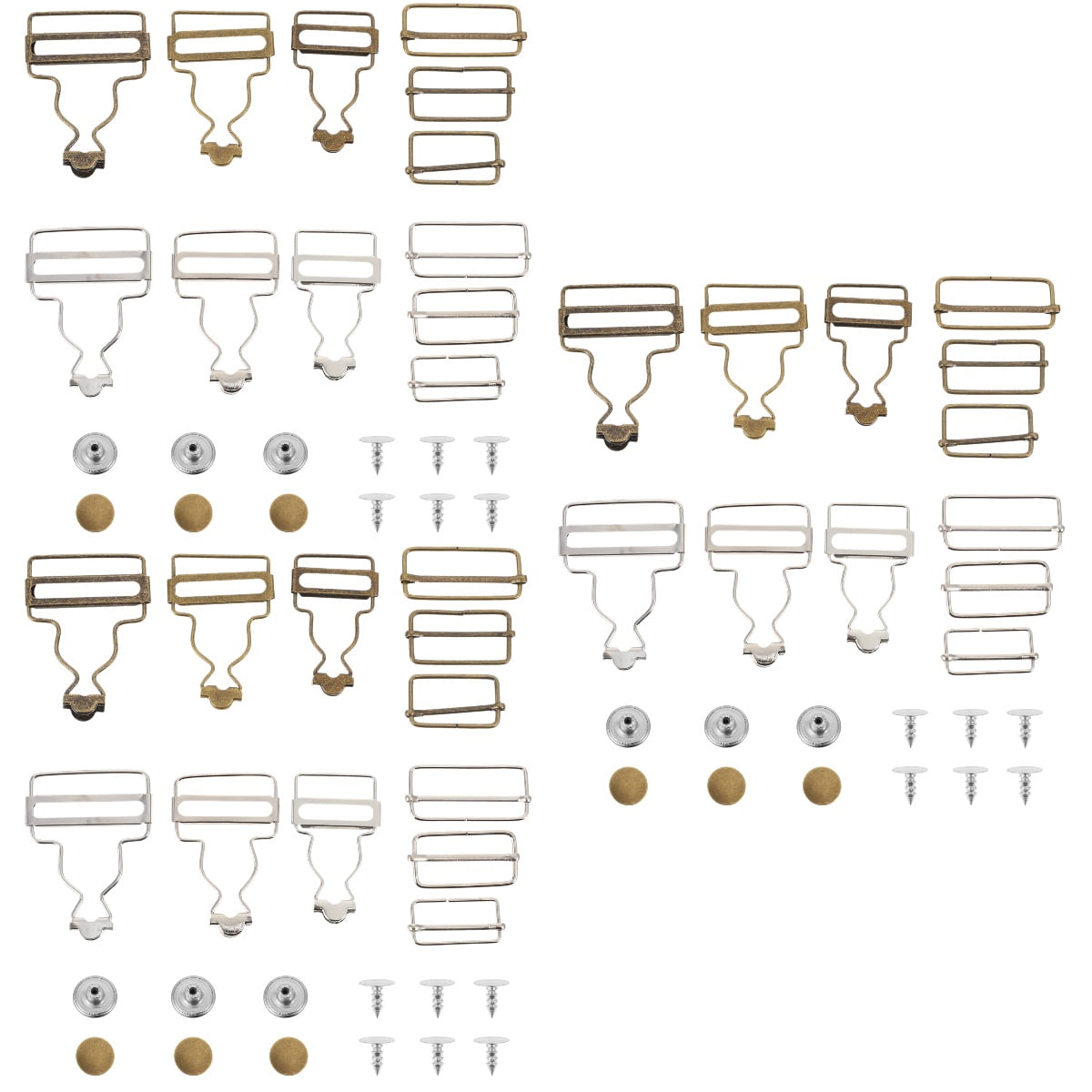 Bib Buckle 6 Boxes Suspender Trousers Buckles Overalls Belt Fasteners ...