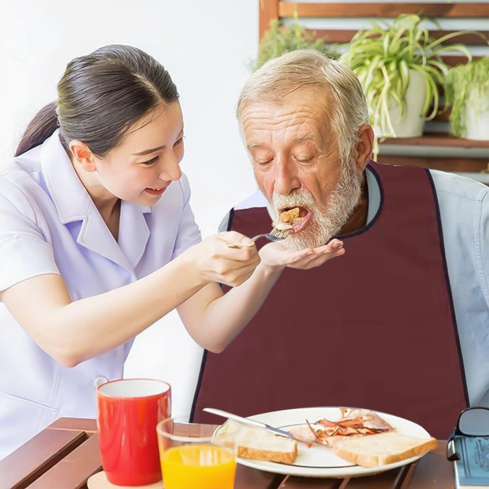 Bib For Adults Men Women Eating Cloth For Elderly Seniors And Disabled ...