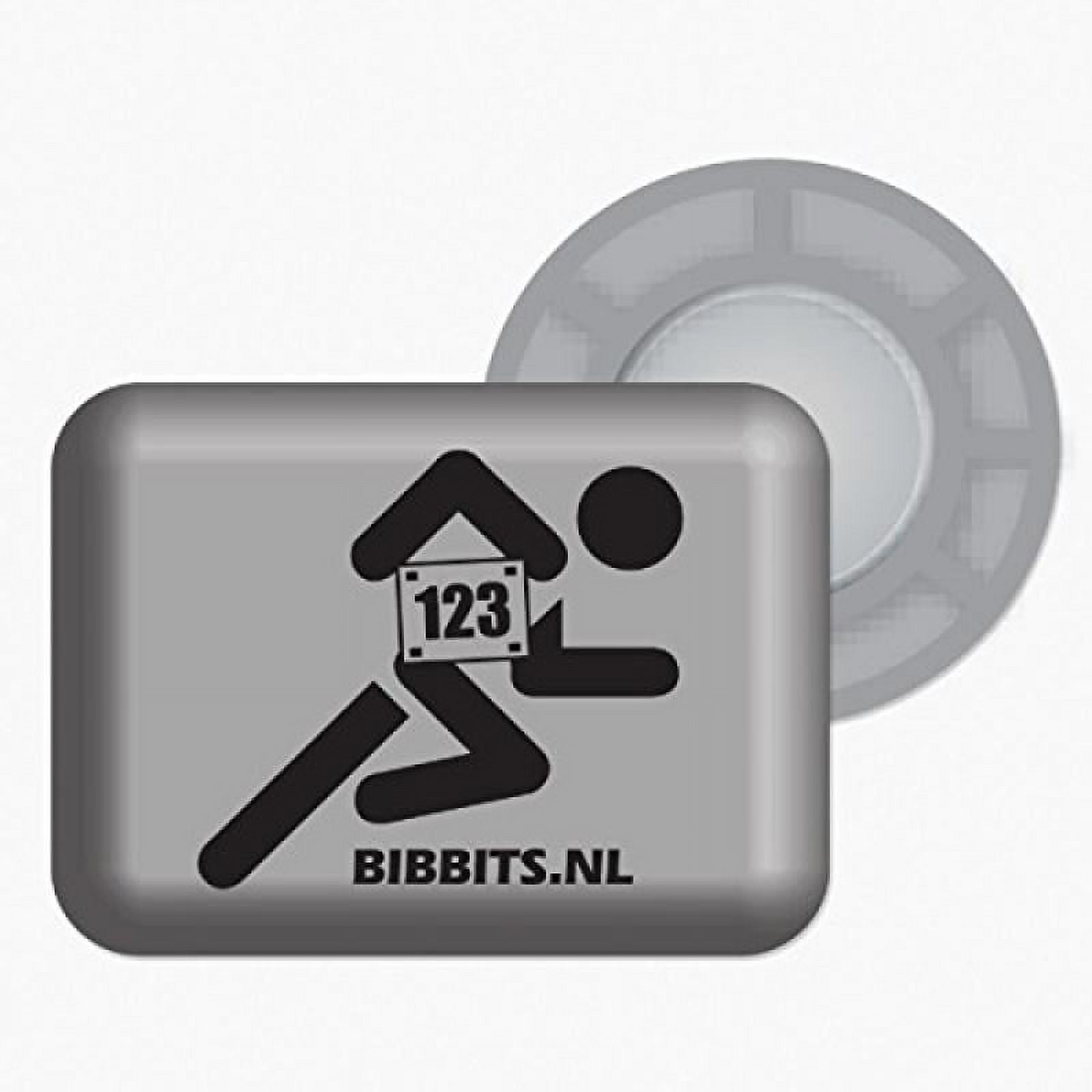 BibBits Magnetic Race Bib Holders (Runner Design) (Gray) - Walmart.com