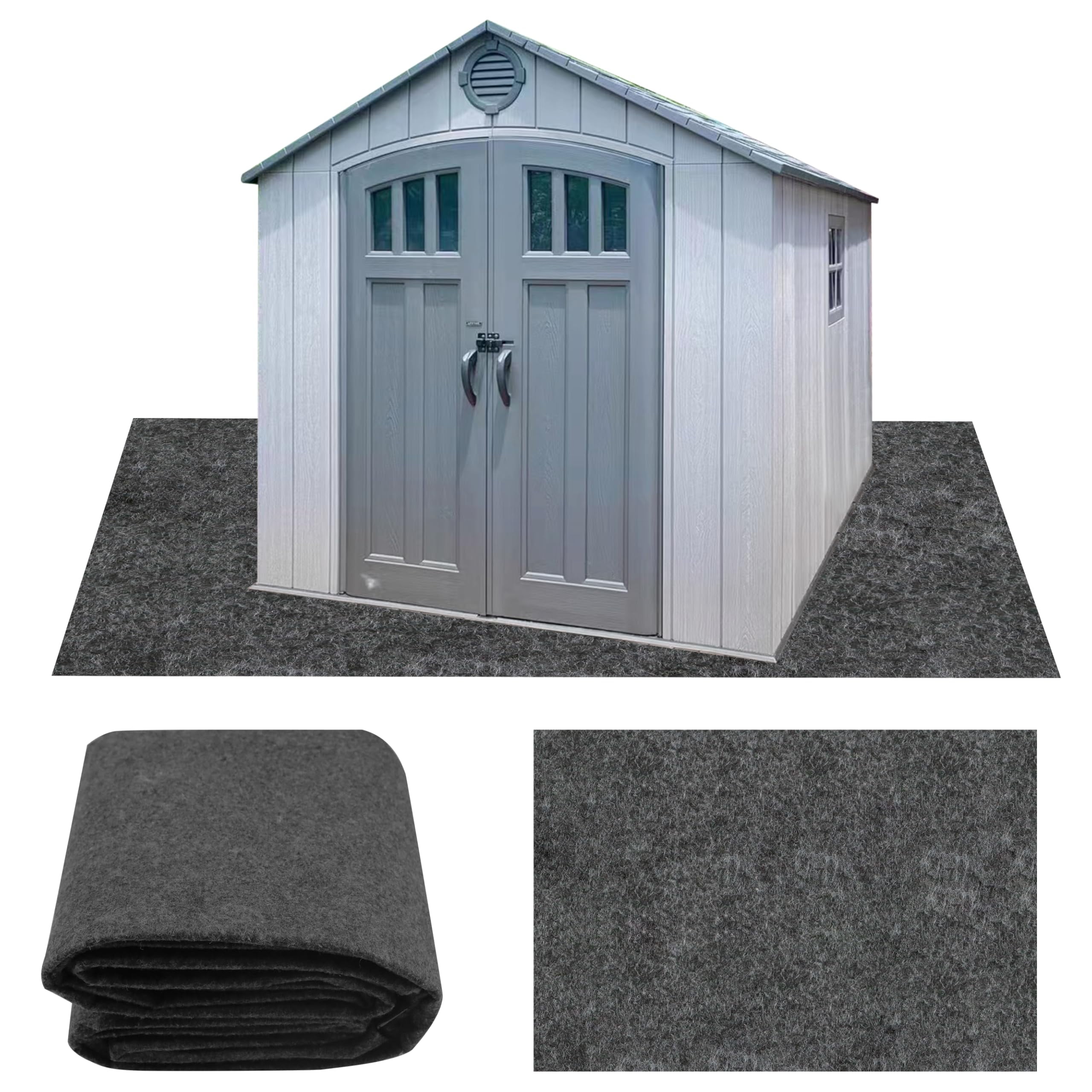 Bibana 10 x 10 FT Outdoor Storage Shed Mat, Waterproof Storage Shed ...