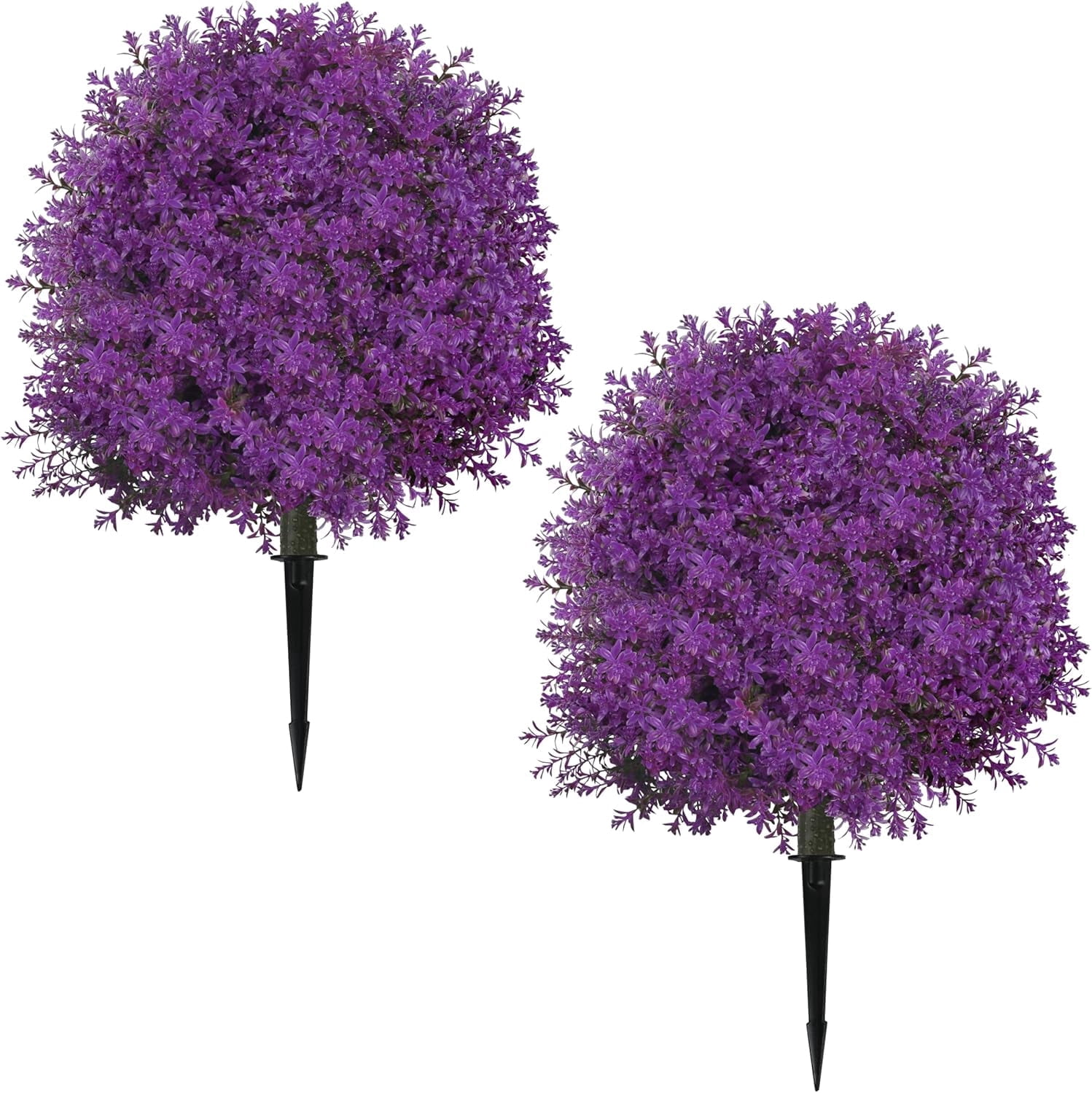 Bibana 25.5" Set of 2 Artificial Lilac Flowers Tree, Faux Lilac Shrub ...