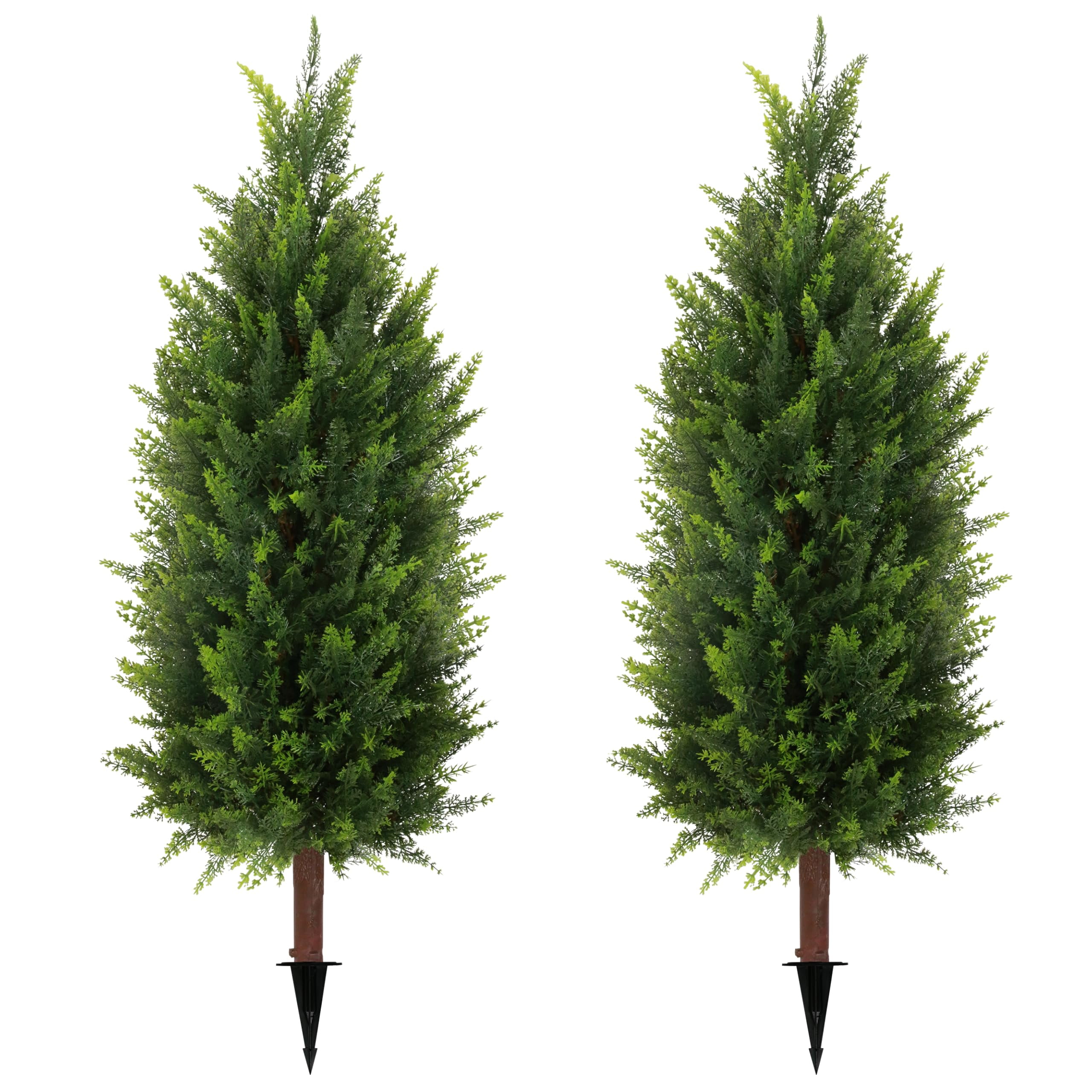 Bibana 35.5" Artificial Cedar Tree, Fake Cedar Shrub Bushes Trees with ...