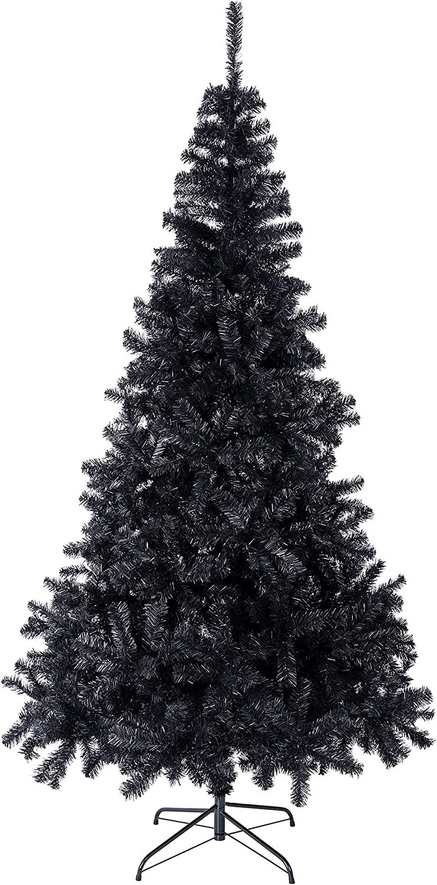 Bibana 6 Ft Halloween Black Artificial Christmas Tree 1000 Tips ...