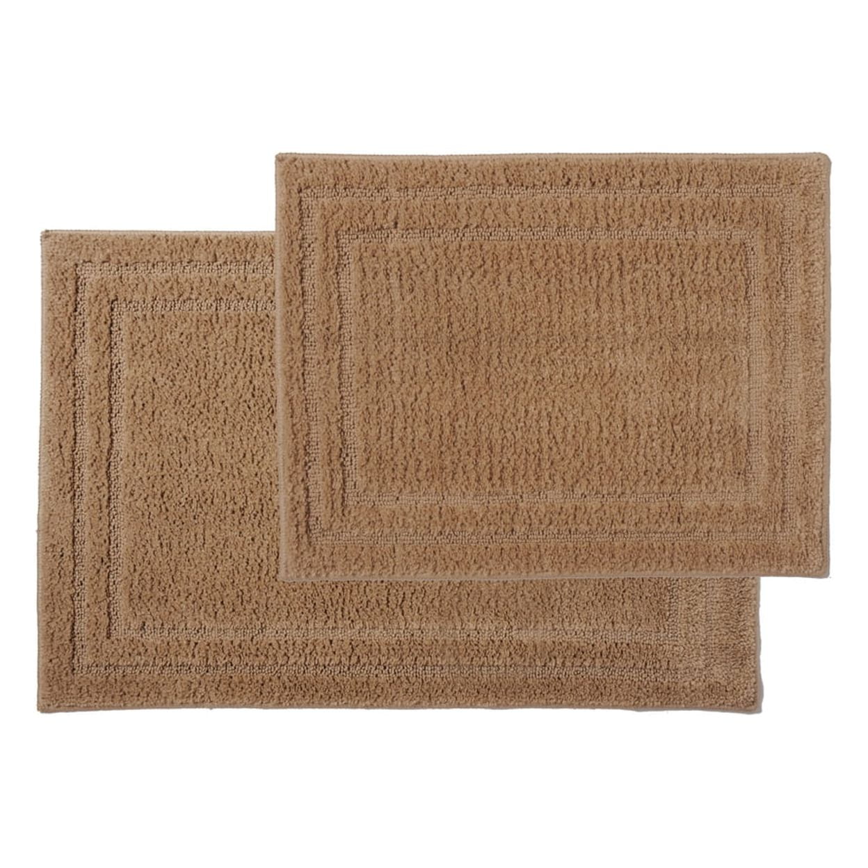 Bibb Home 2 Piece Microfiber Shag Bath Mat Set - Walmart Business Supplies