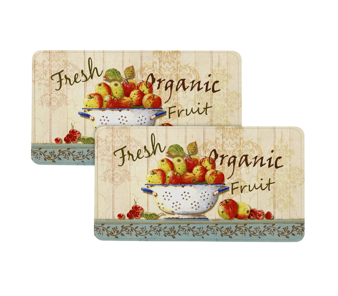 Bibb Home 20 x 36 in. Anti Fatigue Foam Oversized Kitchen Mat, Fresh ...