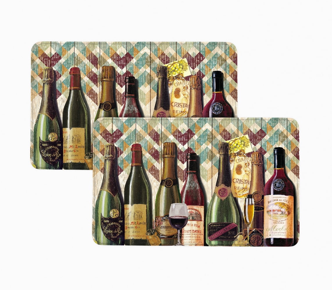 Bibb Home 20 x 36 in. Anti Fatigue Foam Oversized Kitchen Mat, Wine ...