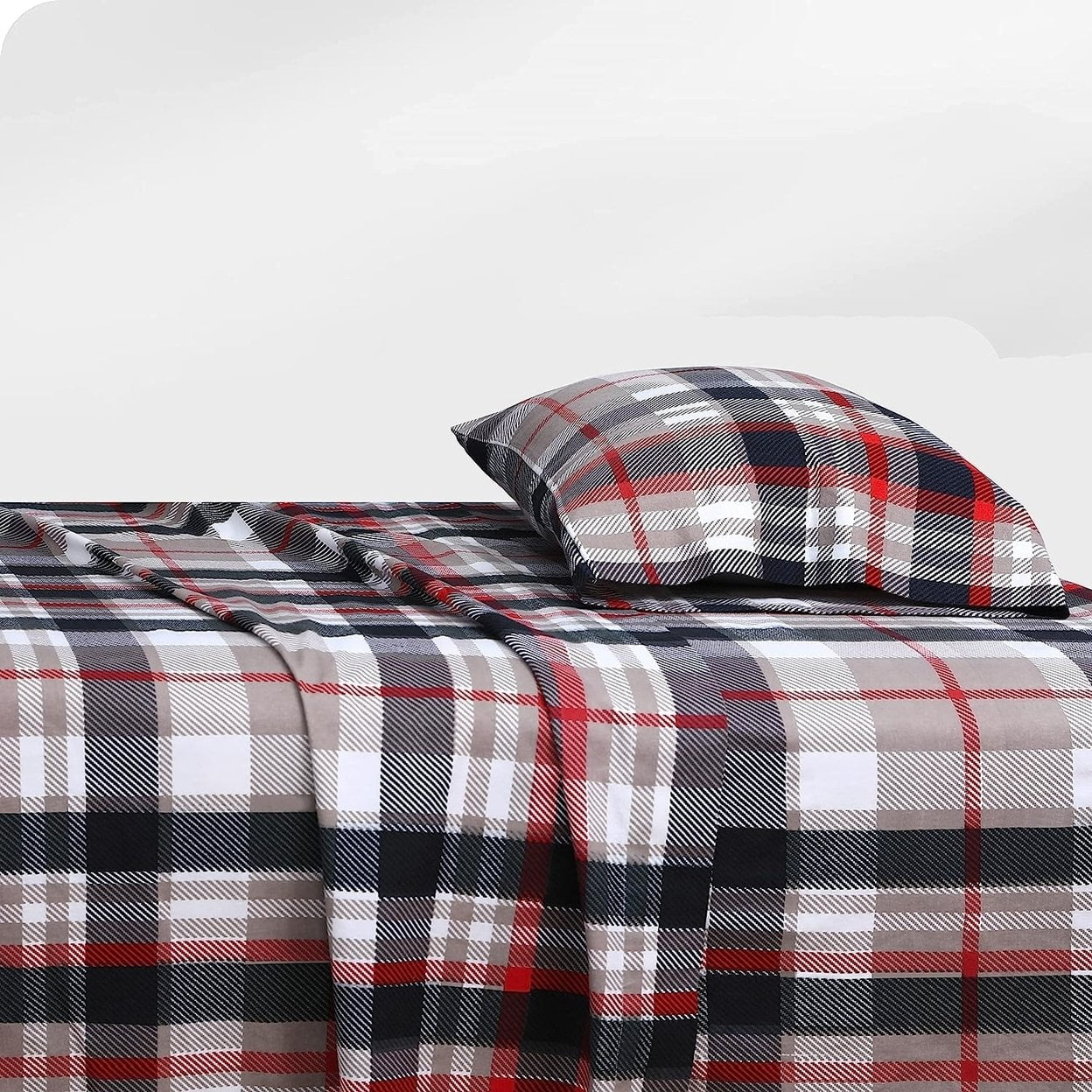 Bibb Home Printed Flannel 4 Piece Sheet Set - Walmart.com