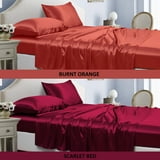 Bibb Home Silky Satin 4 Piece sheet set - Walmart.com