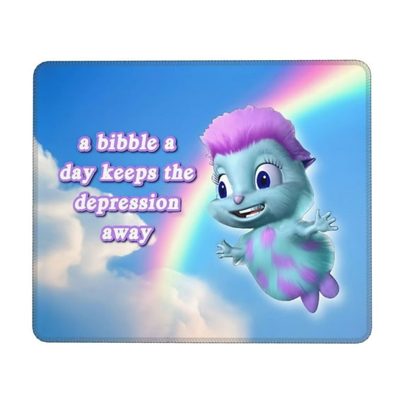 Bibb-,Le0 Mouse Pad Square Stitched Edges Non-Slip Rubber Washable ...