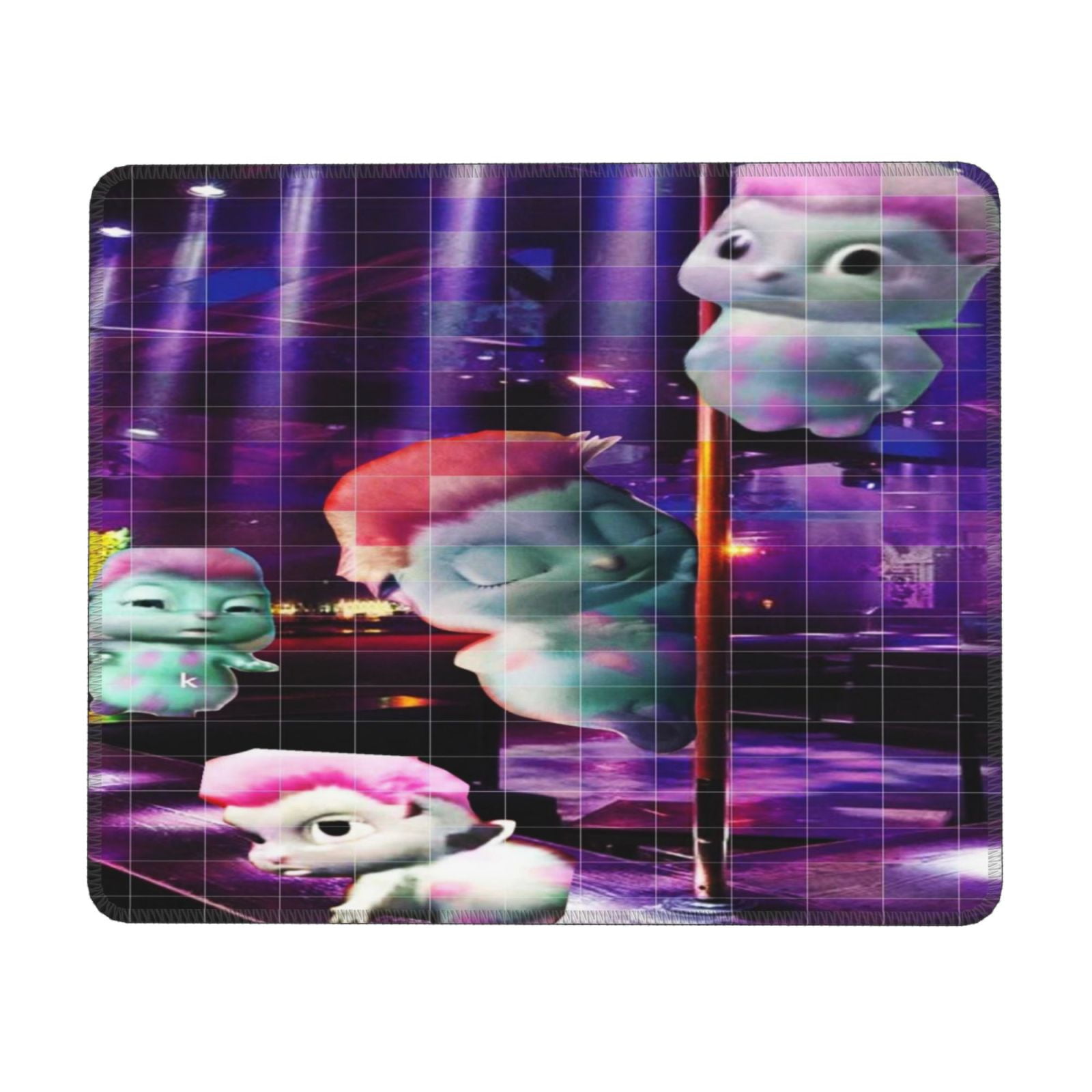 Bibb-,Le0 Mouse Pad Square Stitched Edges Non-Slip Rubber Washable ...