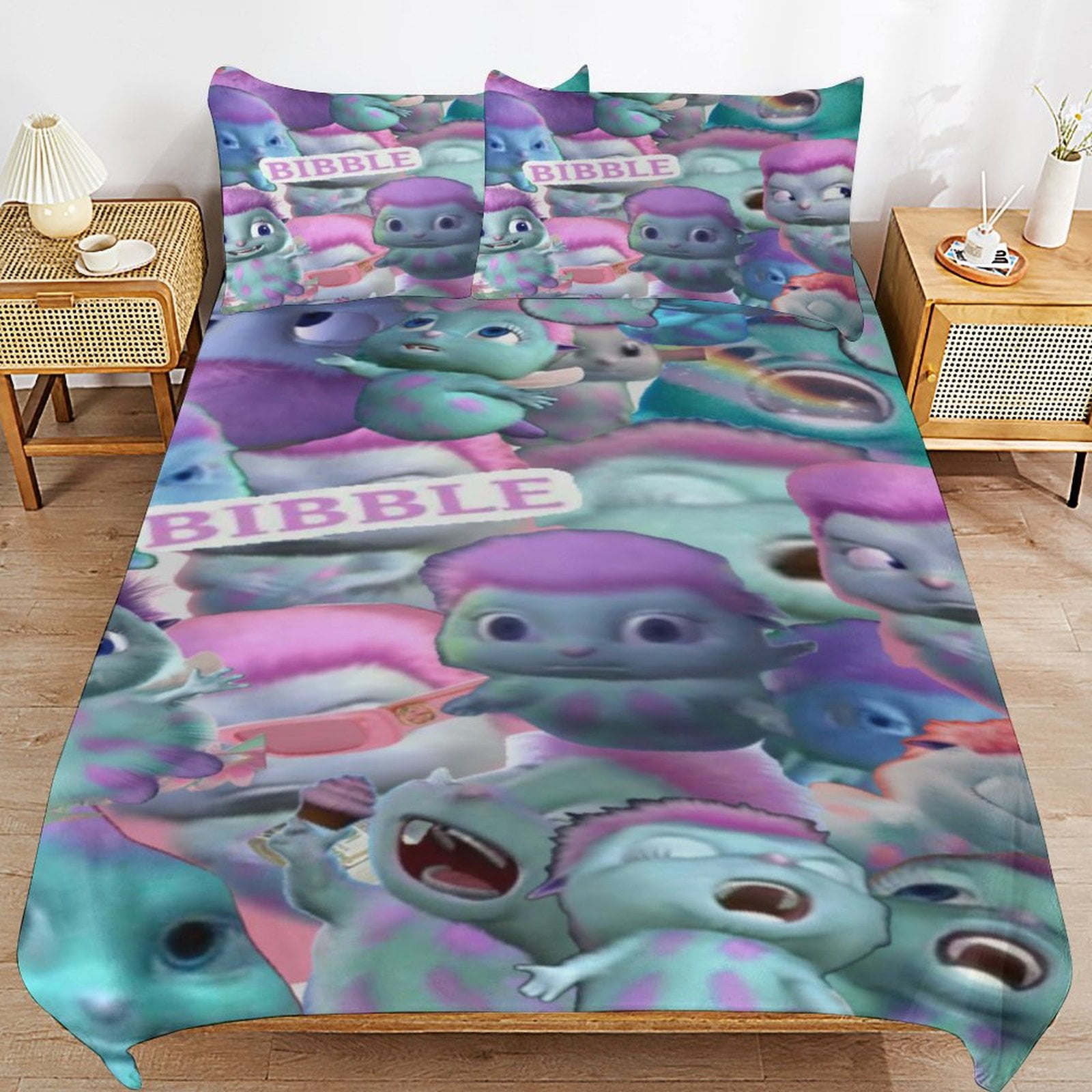Bibble Duvet Cover 3 Piece Bedding Set,Teen Comforter Cover Set Super ...