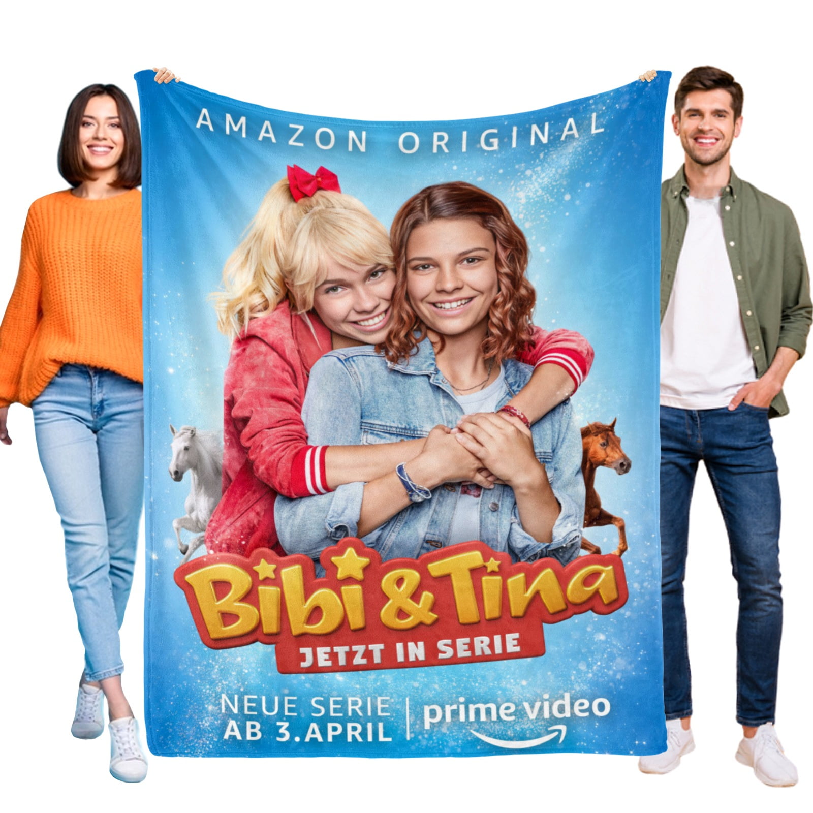 Bibi and tina Throw Blanket Gifts for Fans Girls And Boys And Children ...