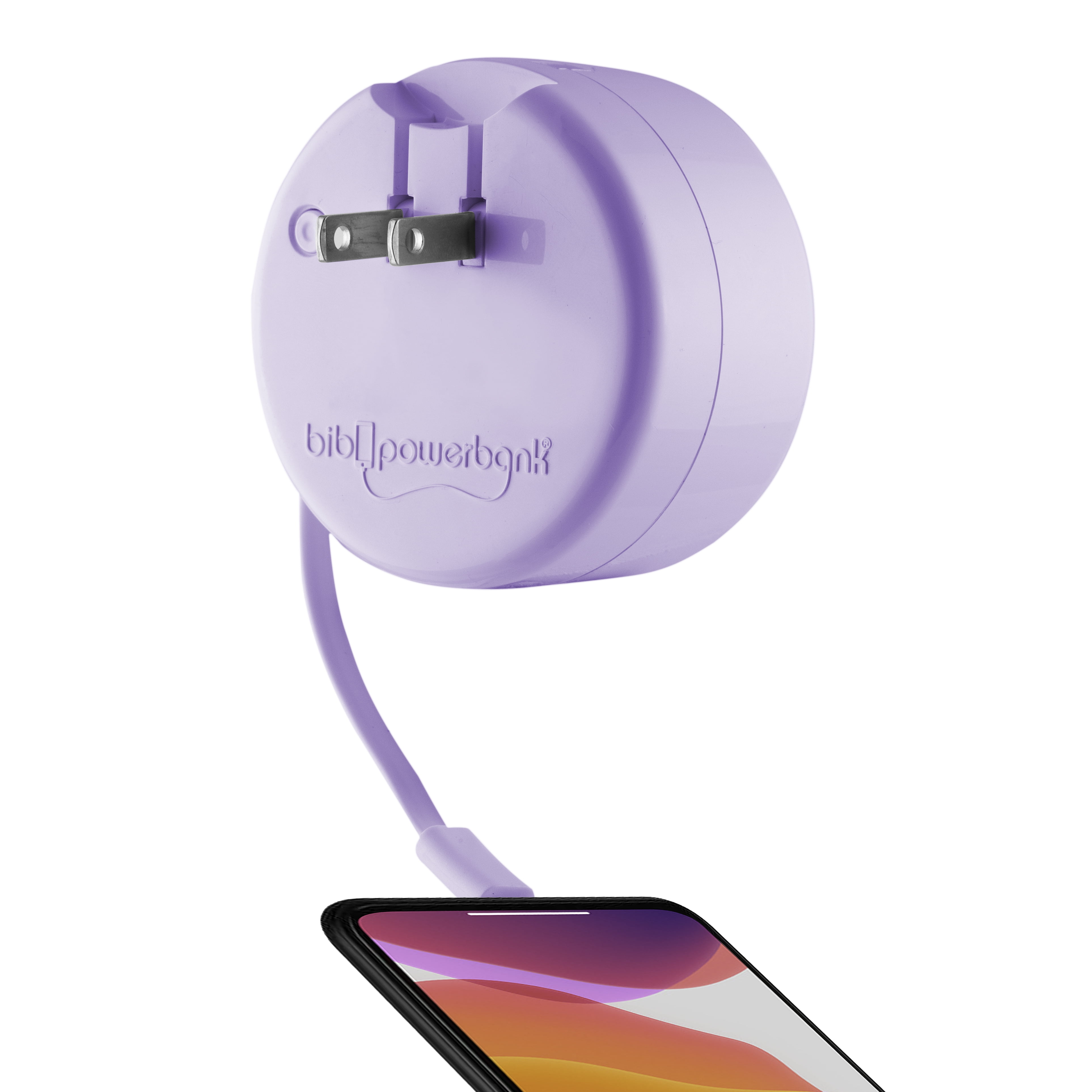 Bibicord Portable 3-in-1 Light Purple iPhone Power Charging Accessory ...