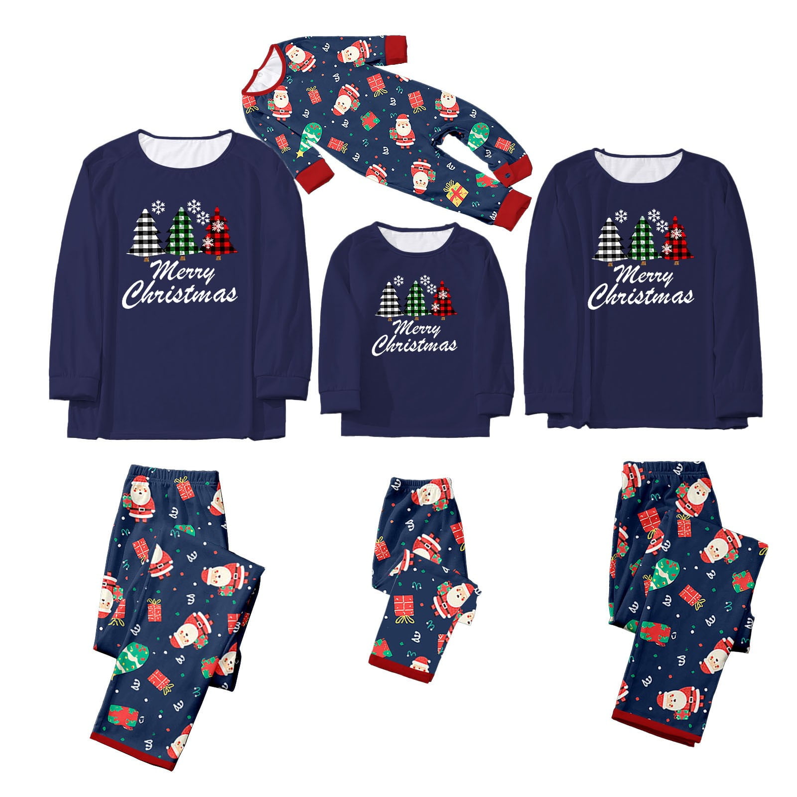 Bibifish Christmas Family Matching Pajama Sets Graphic Print Sleepwear ...