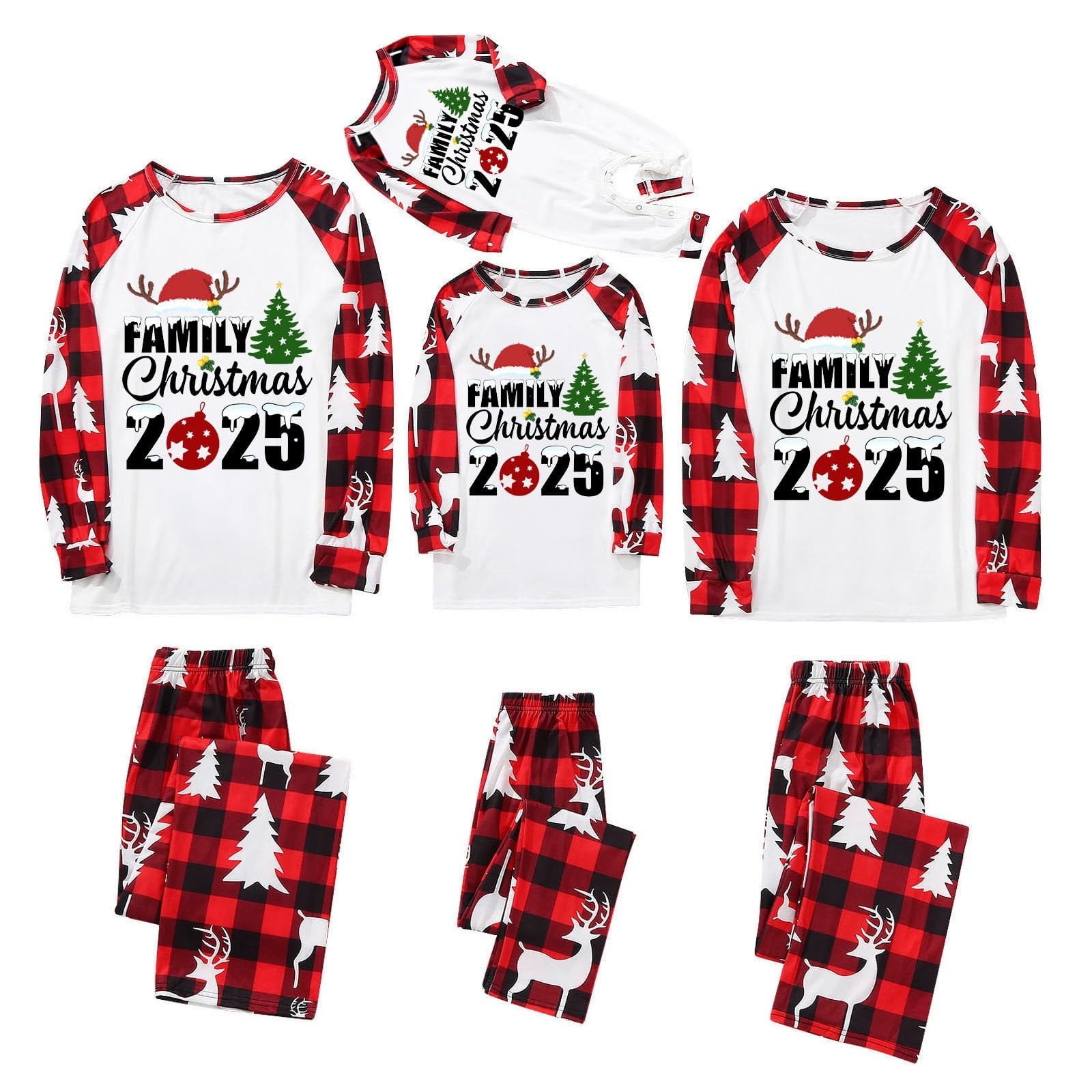 Bibifish Christmas Family Matching Pajama Sets Graphic Print Sleepwear ...
