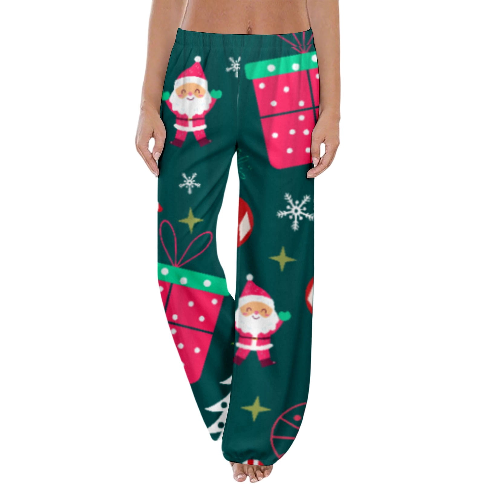 Bibifish Christmas Pajama Pants For Women Graphic Print Cozy Flannel ...