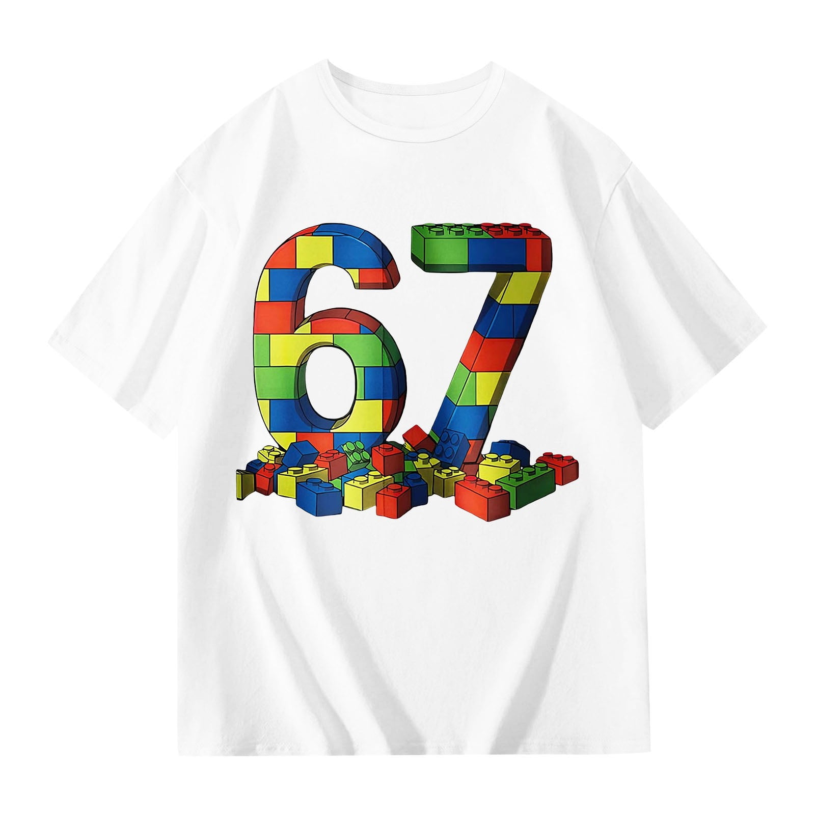 Bibifish Girls Tshirts Summer Short Sleeve Crewneck T-Shirts With Cute ...