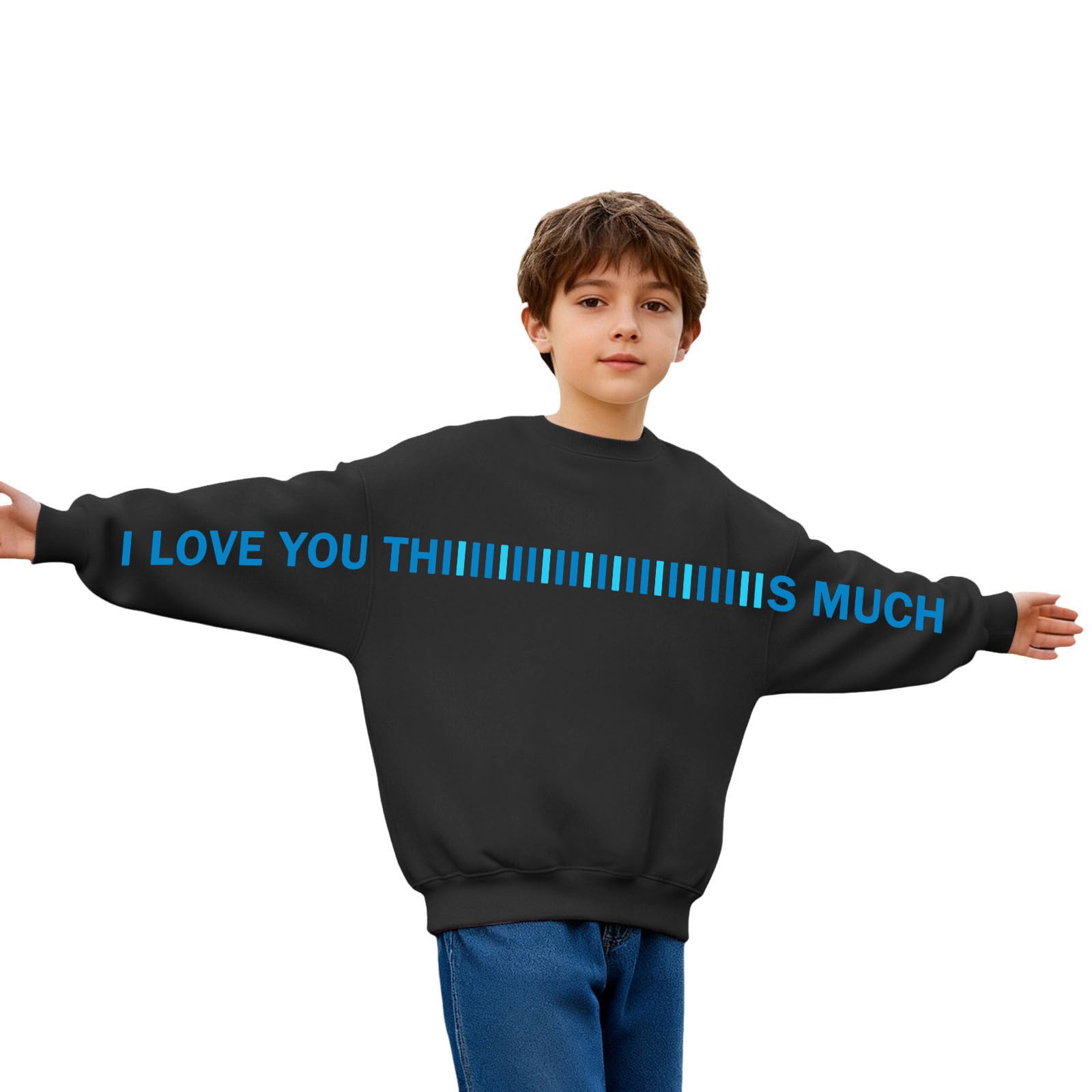 Bibifish Kids Sweatshirts Funny Slogan Print Crewneck Soft Sweatshirts ...