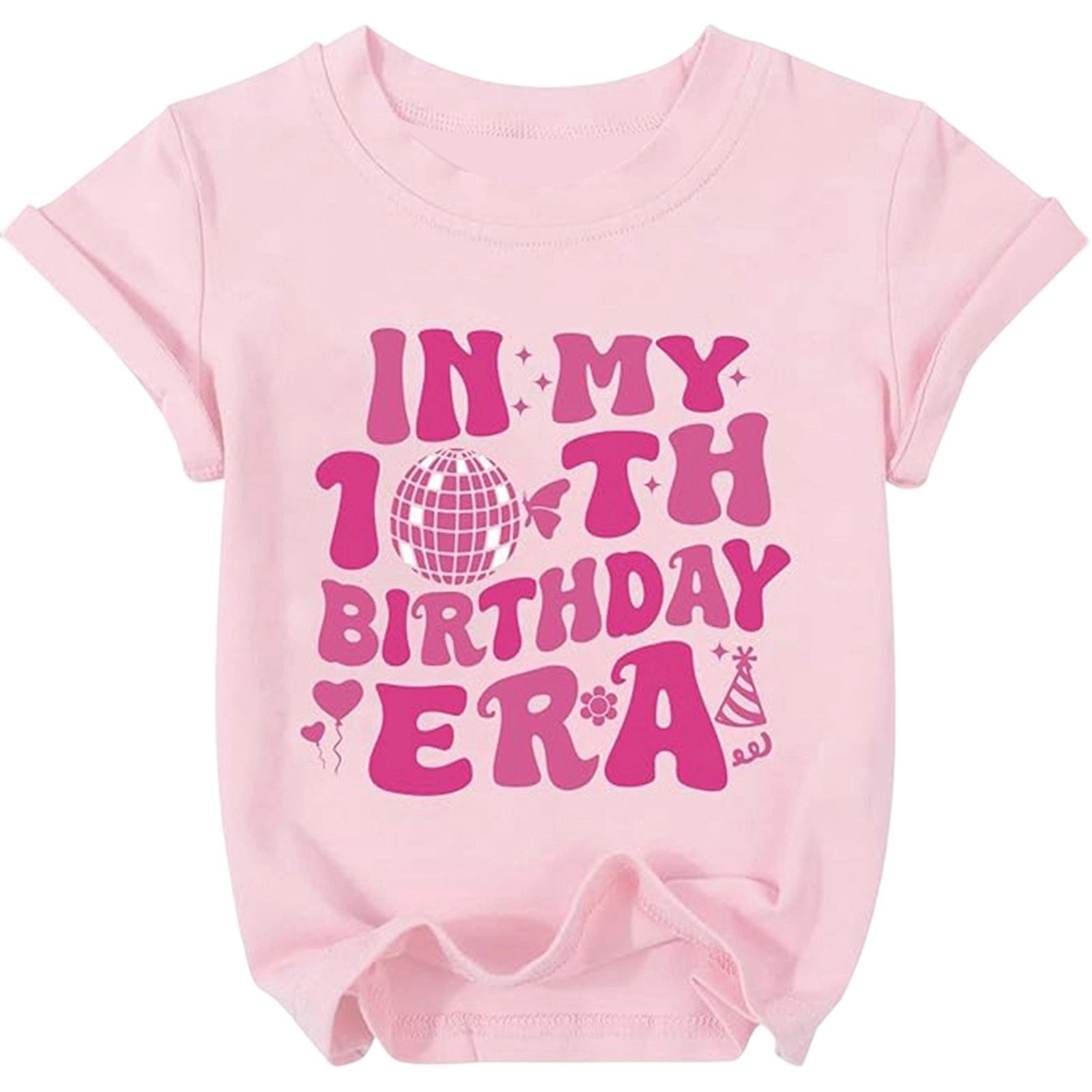 Bibifish Little Girls Tshirts Casual Letter Print Short Sleeve Tops For ...