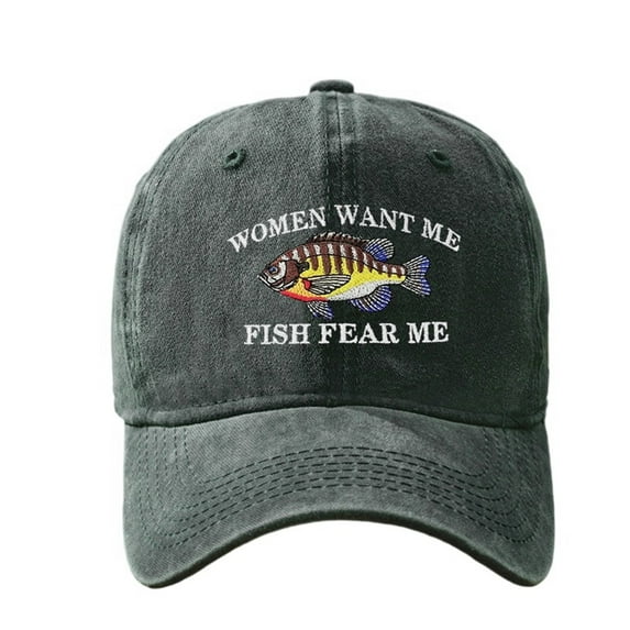 Bibifish Mens And Womens Black Vintage Baseball Cap Colorful Fish ...