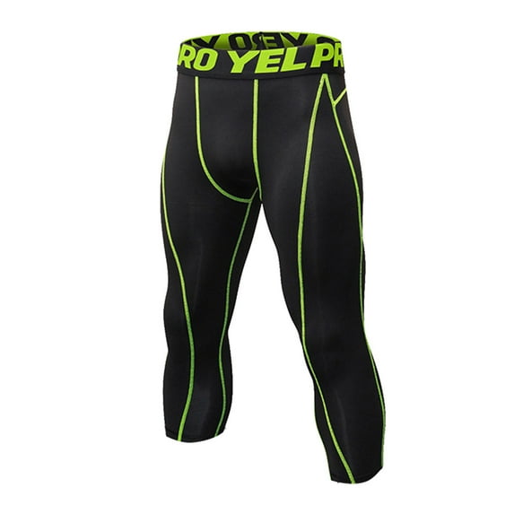 Bibifish Mens Athletic Pants Bright Blue Waistband Leggings Compression ...