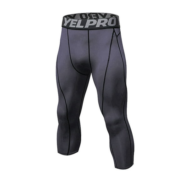 Bibifish Mens Athletic Pants Bright Blue Waistband Leggings Compression ...