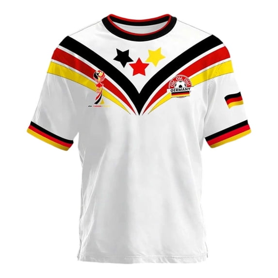Bibifish Mens T-Shirt Graphic German Soccer Print Crew Neck Short ...