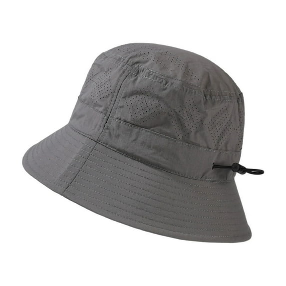 Bibifish Mens Womens Bucket Hat Perforated Breathable Holes Adjustable ...