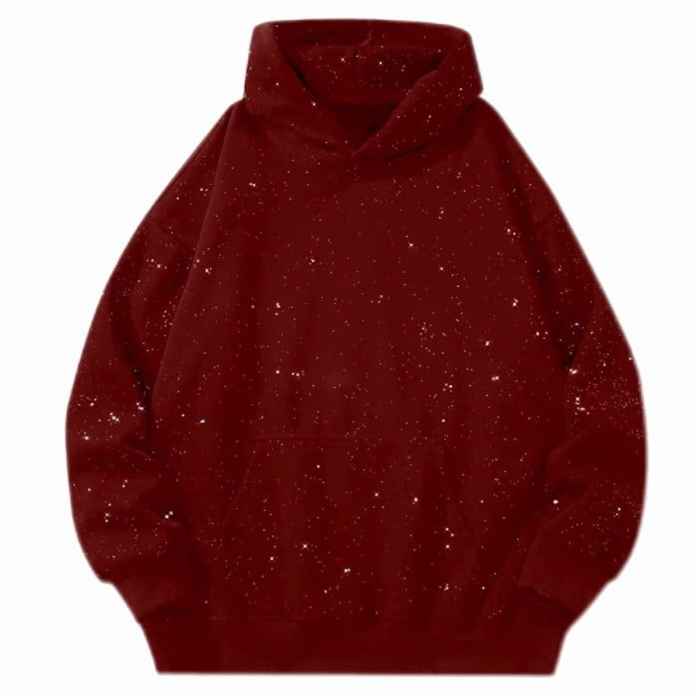 Bibifish Mens Womens Hoodies Solid Color Double Hooded Long Sleeve ...