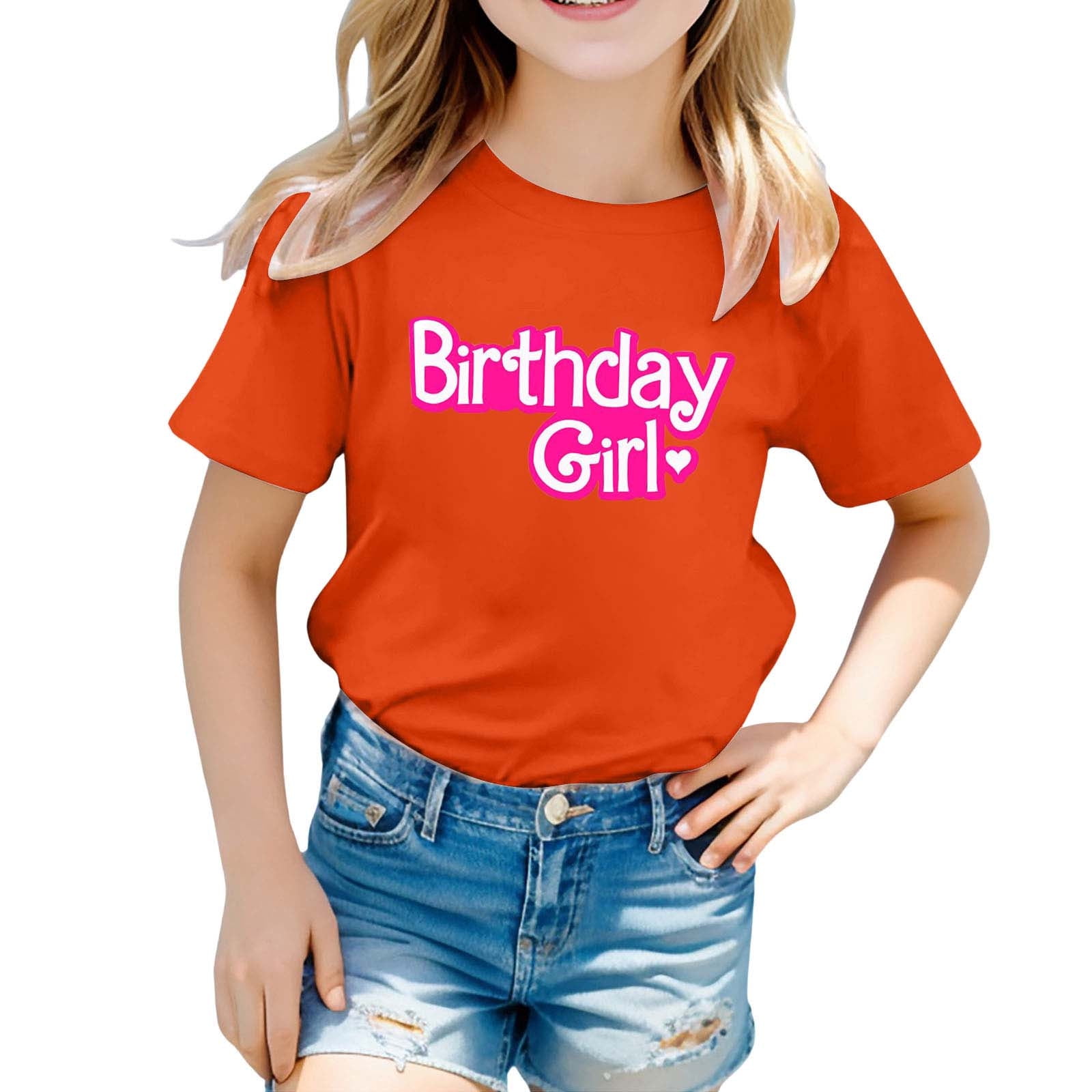 Bibifish Toddler Girls Tshirts Trendy Graphic Crewneck Short Sleeve ...