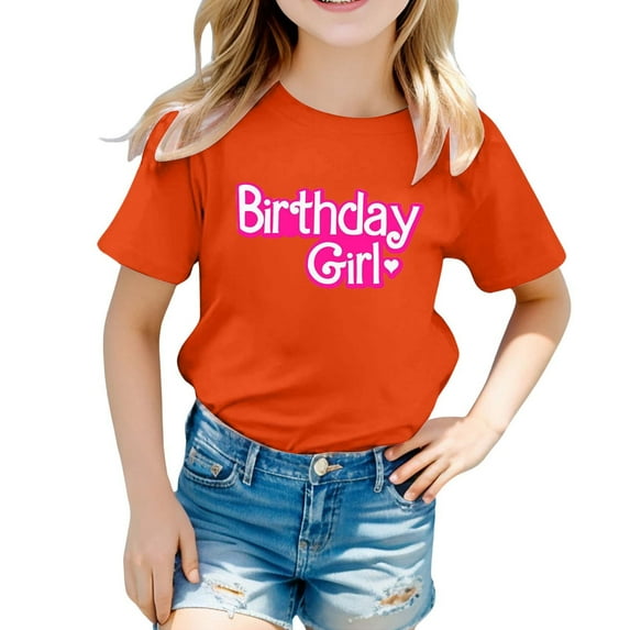 Bibifish Toddler Girls Tshirts Trendy Graphic Crewneck Short Sleeve ...