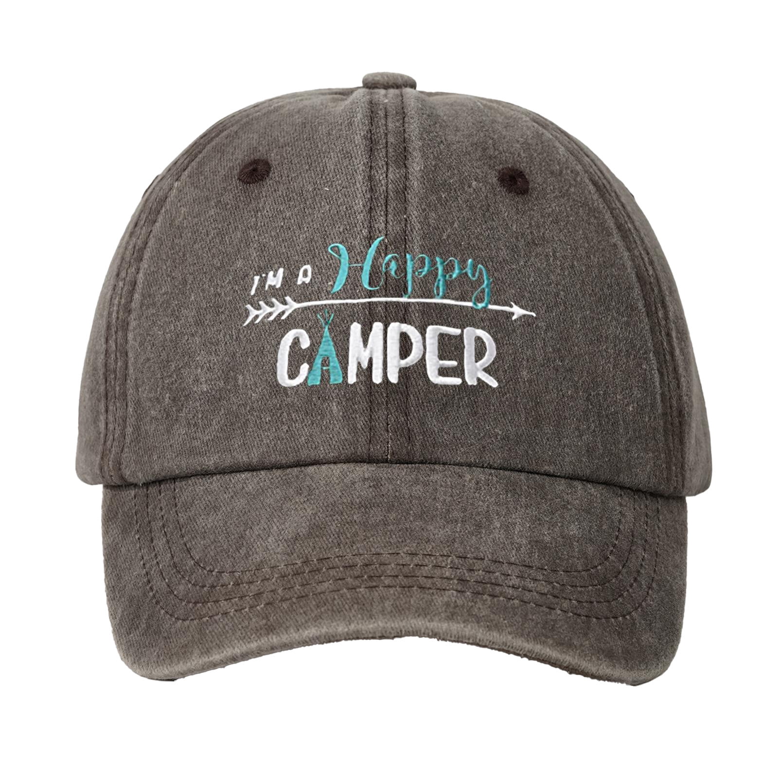 Bibifish Unisex Men Women Dark Gray Vintage Baseball Cap "I'M A Happy ...